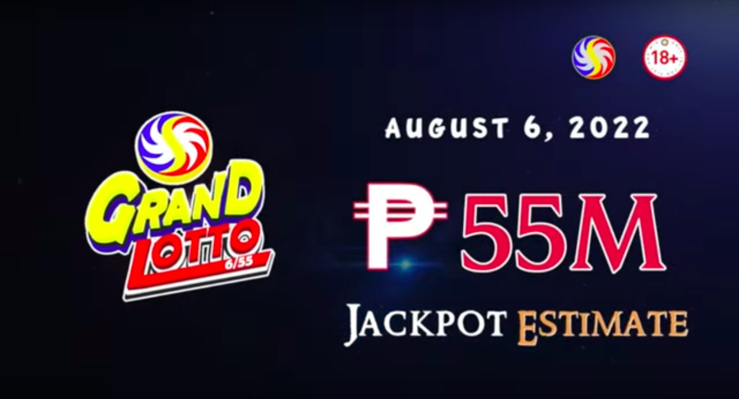 PCSO 6 55 Grand Lotto Result Today August 6 2022